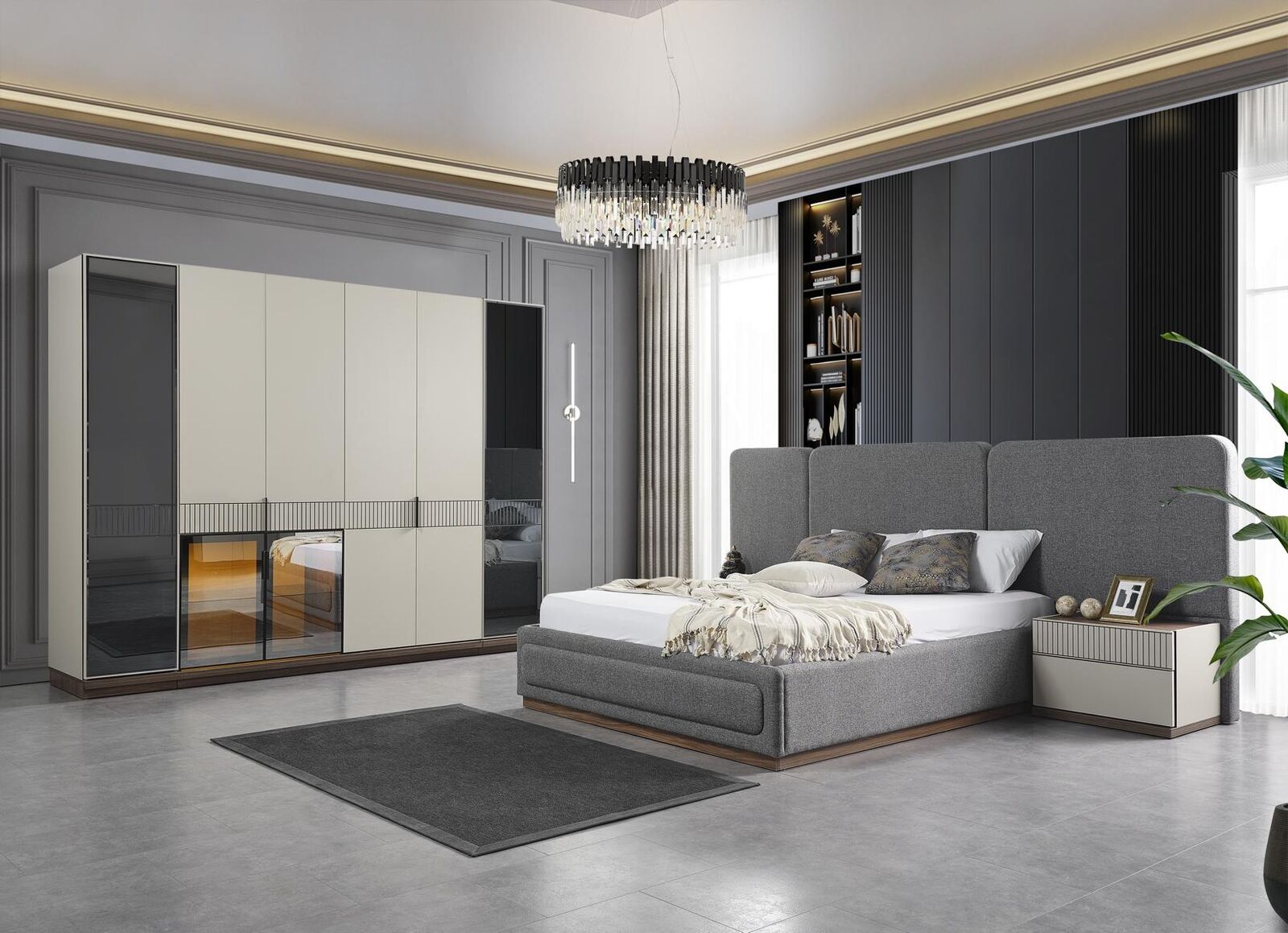 Bedroom furniture beds 2x bedside tables closet houses for sale at jvfurniture
