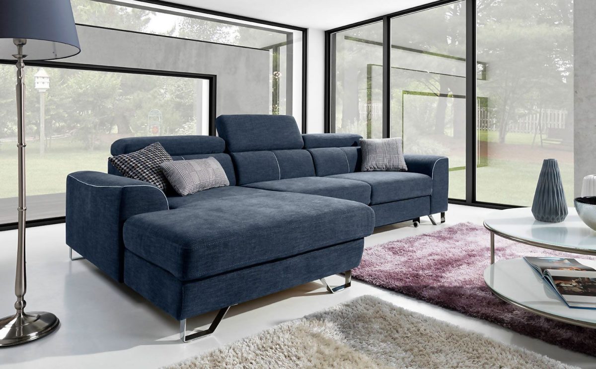 Designer sofa bed Corner sleeper sofa with L Form Premium Modern Style at jvfurniture