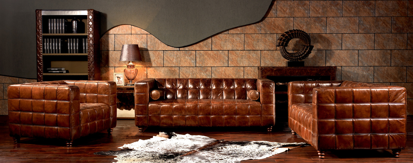 Leather lounge set store