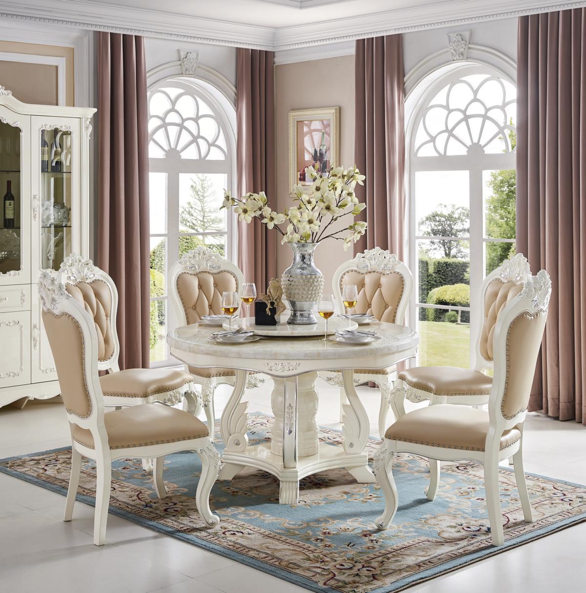 Round table and six chairs Dining room set. jvfurniture United Kingdom