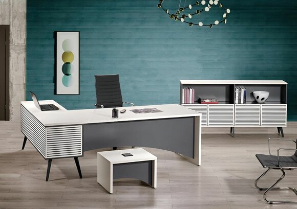 Office Table Sets Senato Large Executive Office Desk 3 Piece Set