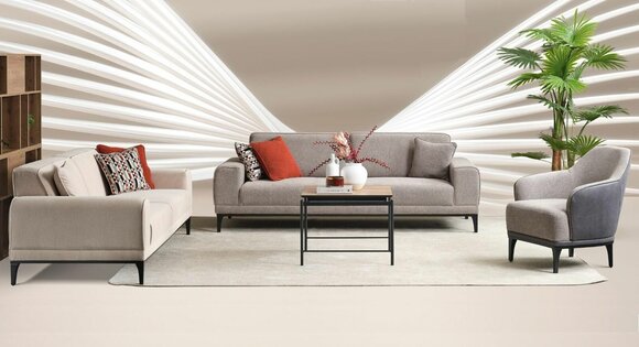 Sofa set three seater one seater armchair fabric sofa set at jvfurniture